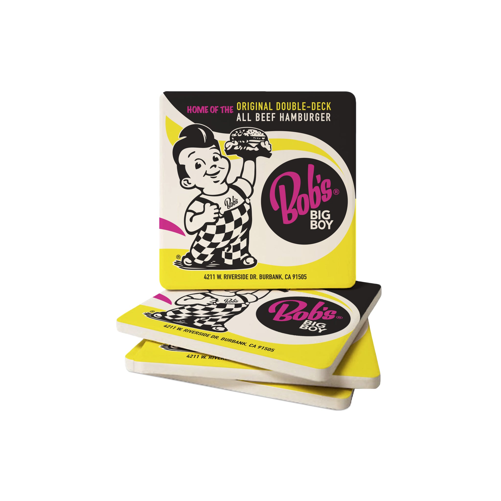 Bob's Big Boy Yellow Coasters – Bob’s Big Boy Burbank