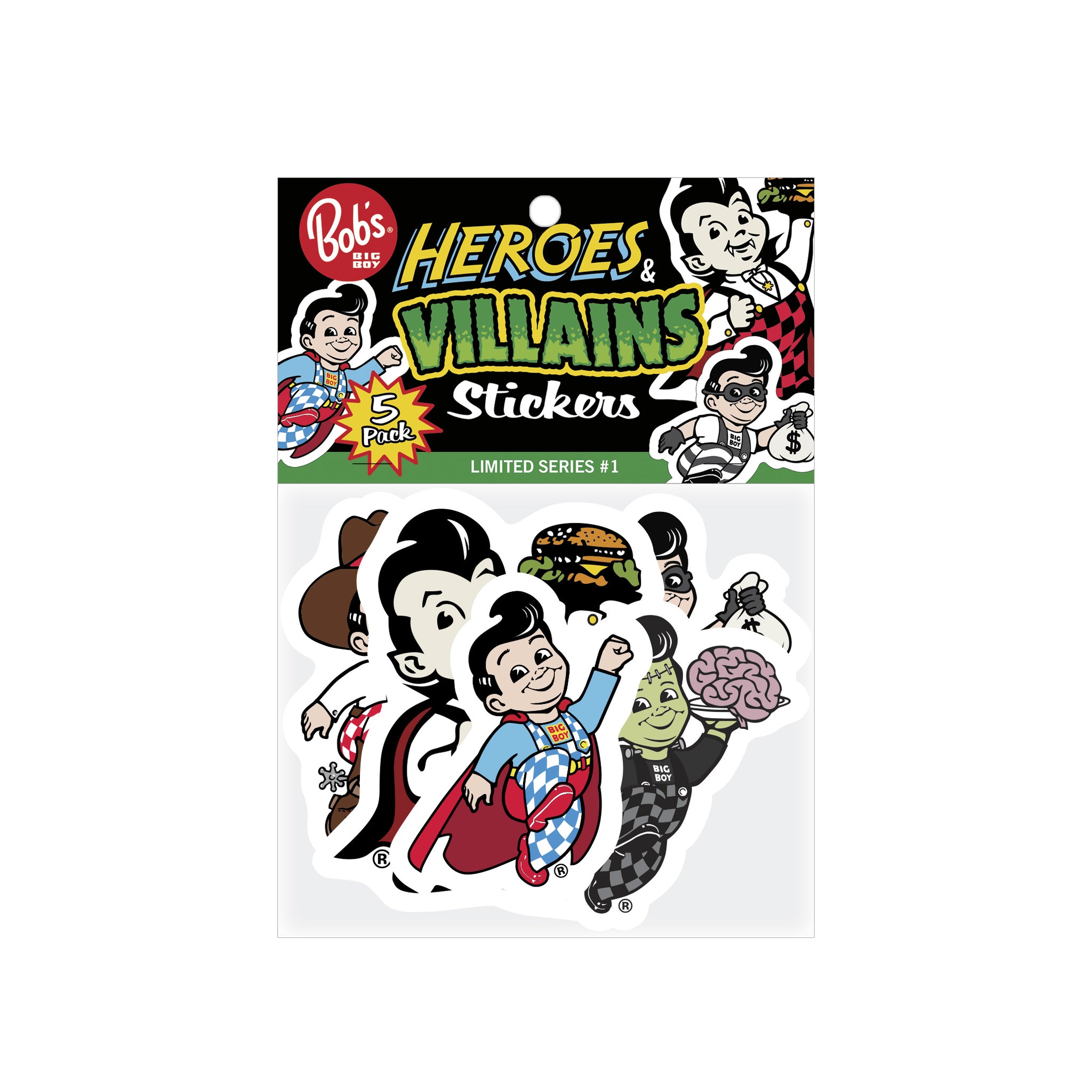 Big Boy "Heroes & Villains" Stickers #1 – Bob’s Big Boy Burbank