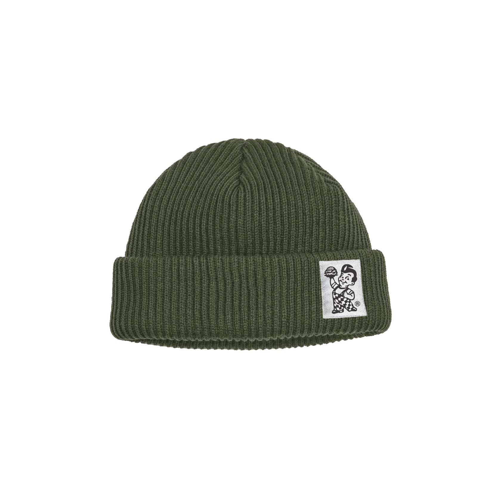 Burnout Army Green Beanie – Bob’s Big Boy Burbank